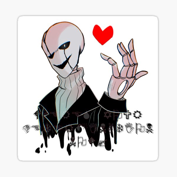 "WD Gaster " Sticker for Sale by Izabowl | Redbubble