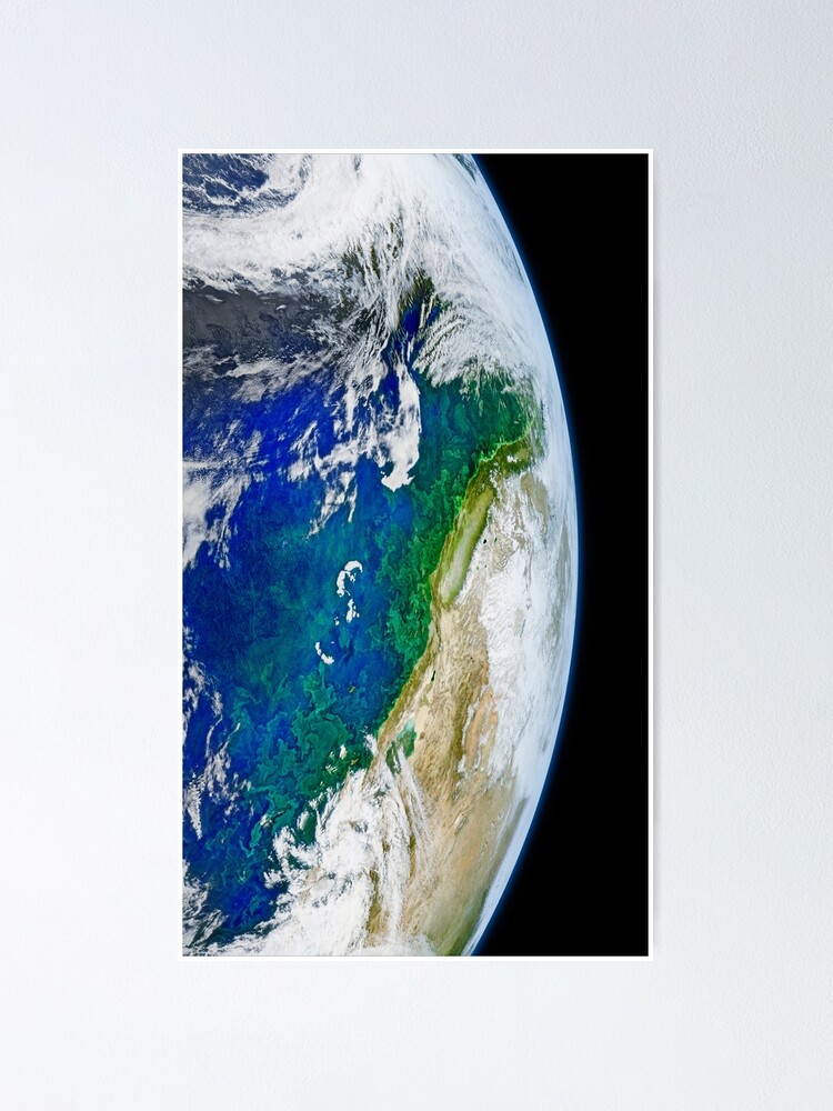 "Planet Earth Gorgeous Aesthetic Satellite Side Image" Poster for Sale ...