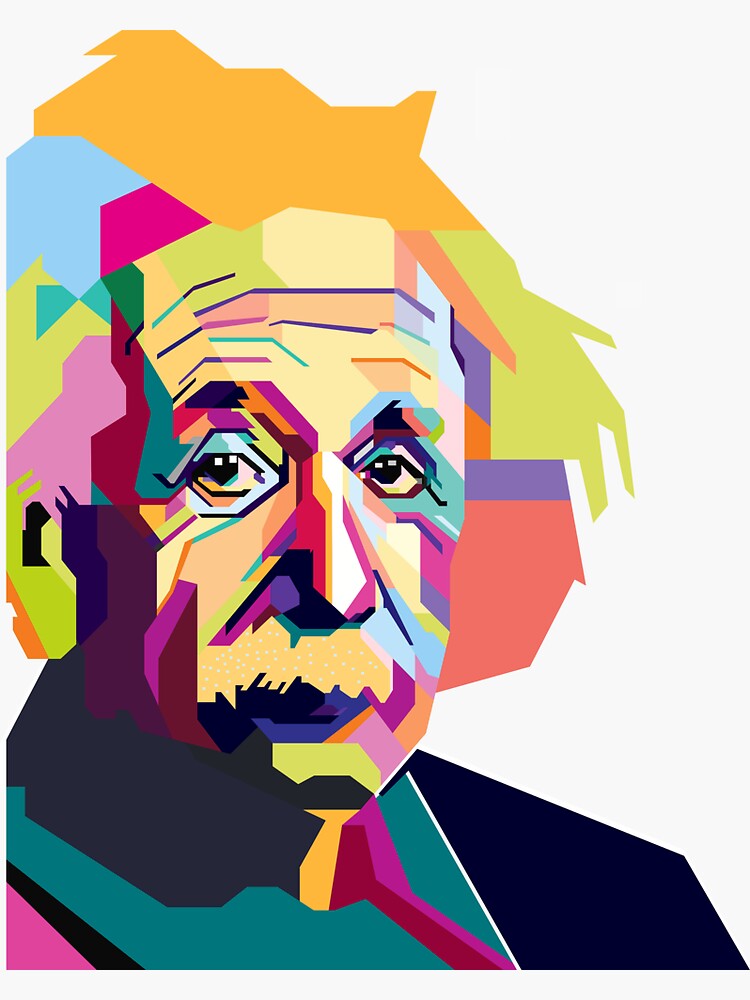 "Albert Einstein Popart Portrait" Sticker for Sale by wataruyagami | Redbubble