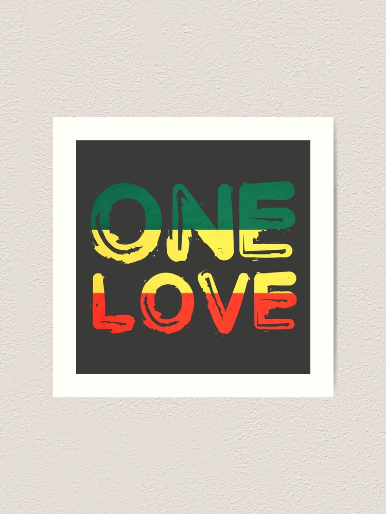 "One Love Reggae Peace Weed Rasta Chill Stoner Quote" Art Print by ...