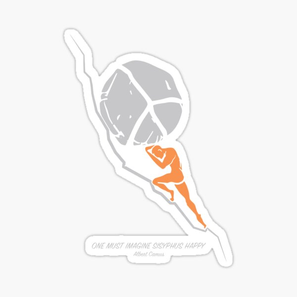 "SISYPHUS HAPPY" Sticker for Sale by StellaBuckridge | Redbubble