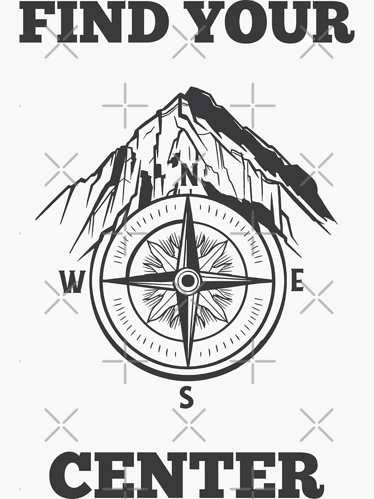 "Find Your Center" Sticker for Sale by thejackalope83 | Redbubble
