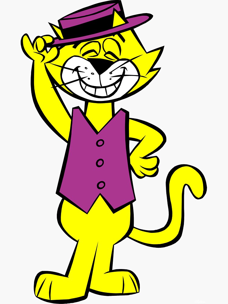 "Top Cat" Sticker for Sale by Squiggley | Redbubble