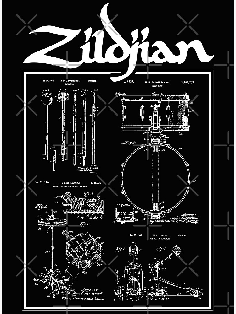"BLUEPRINT DRUMS ZILDJIAN CYMBALS" Poster for Sale by TEEjDESIGN ...