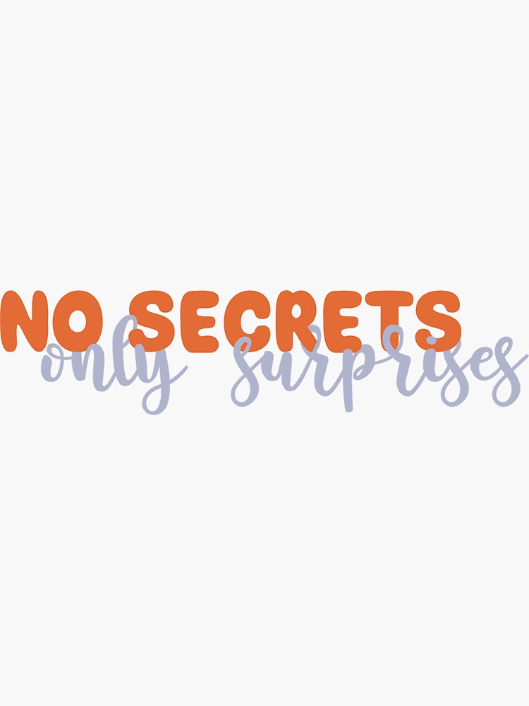 "No secrets just surprises capital camps ccrc" Sticker for Sale by ...