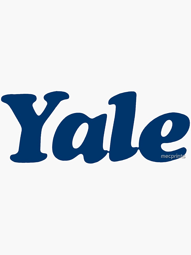 "Yale University - Wavy Font Sticker" Sticker for Sale by mecprints ...