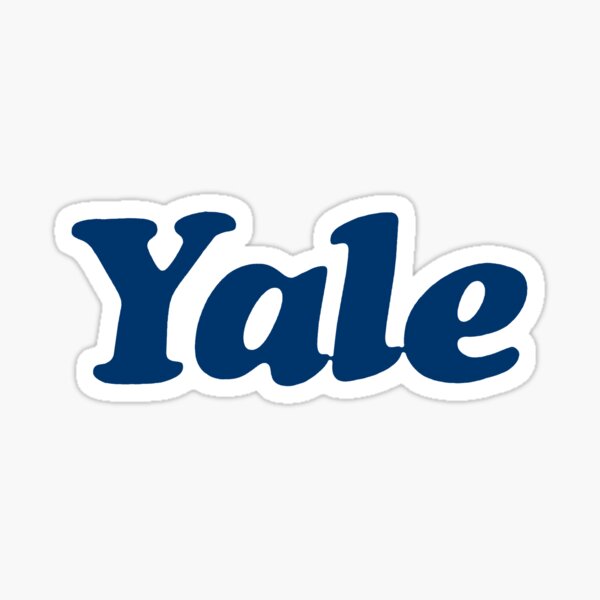 "Yale University - Wavy Font Sticker" Sticker for Sale by mecprints ...