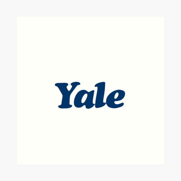 "Yale University - Wavy Font Sticker" Art Print for Sale by mecprints ...