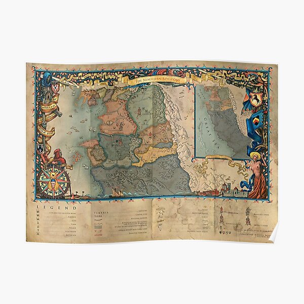 "Witcher map II classic poster " Poster for Sale by jefryrollow | Redbubble