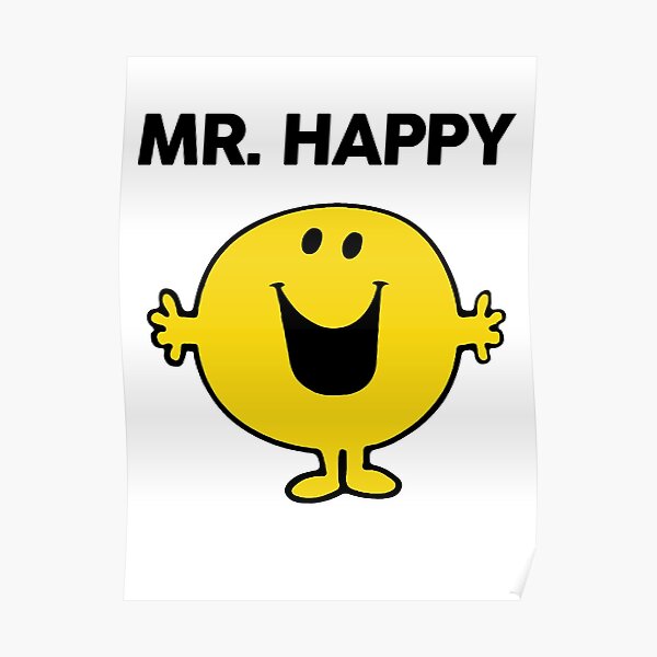 "Little Miss Mr Happy" Poster for Sale by GillianBotsford | Redbubble