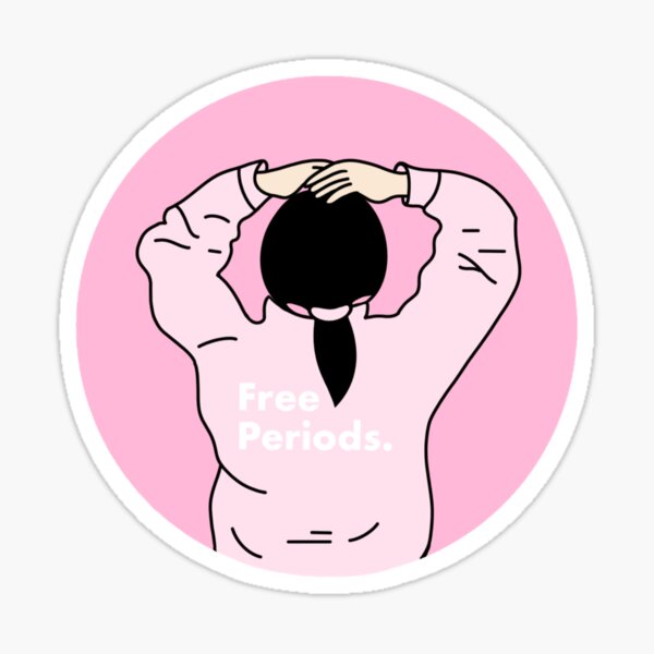 "Free Periods" Sticker for Sale by girlsrunthewrld | Redbubble