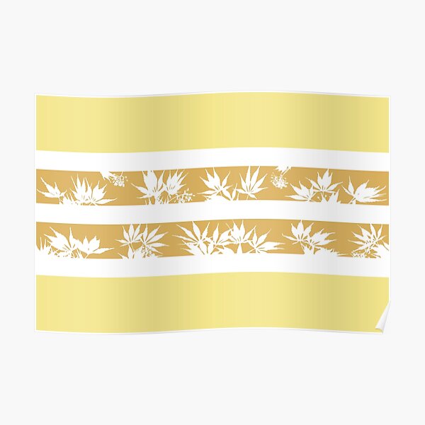 "Japanese Maple Tree Leaf Stripes, Sunny Yellow Color" Poster for Sale ...