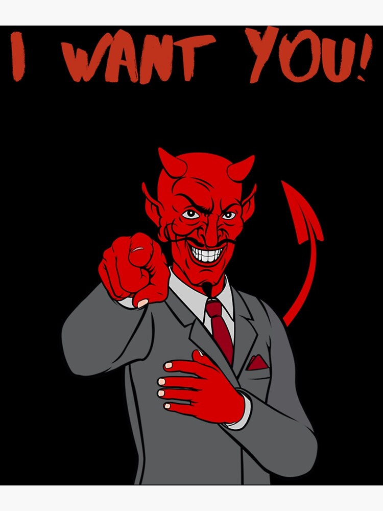 "Funny Devil Meme " Poster for Sale by Memorycreated | Redbubble