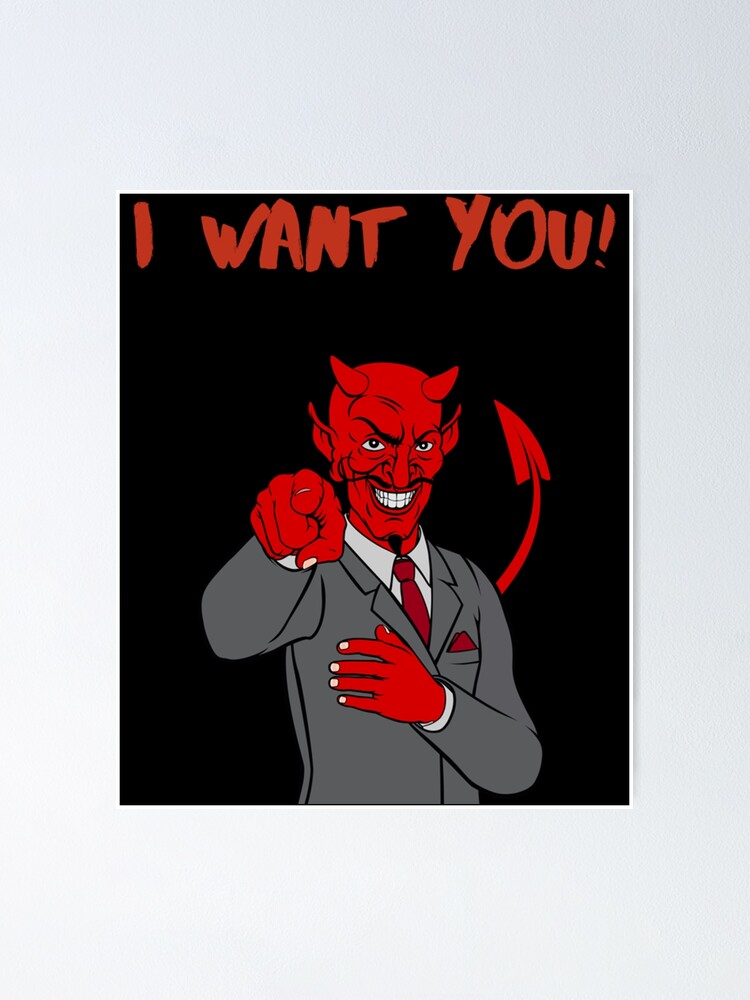 "Funny Devil Meme " Poster for Sale by Memorycreated | Redbubble