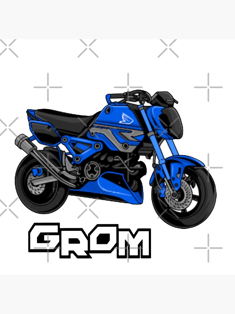 "Blue Honda Grom" Poster for Sale by teeks82 | Redbubble