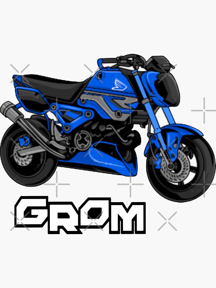 "Blue Honda Grom" Sticker for Sale by teeks82 | Redbubble