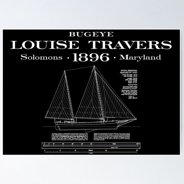 "Vintage Sailing Ship Bugeye Louise Travers" Poster for Sale by Yeaha ...