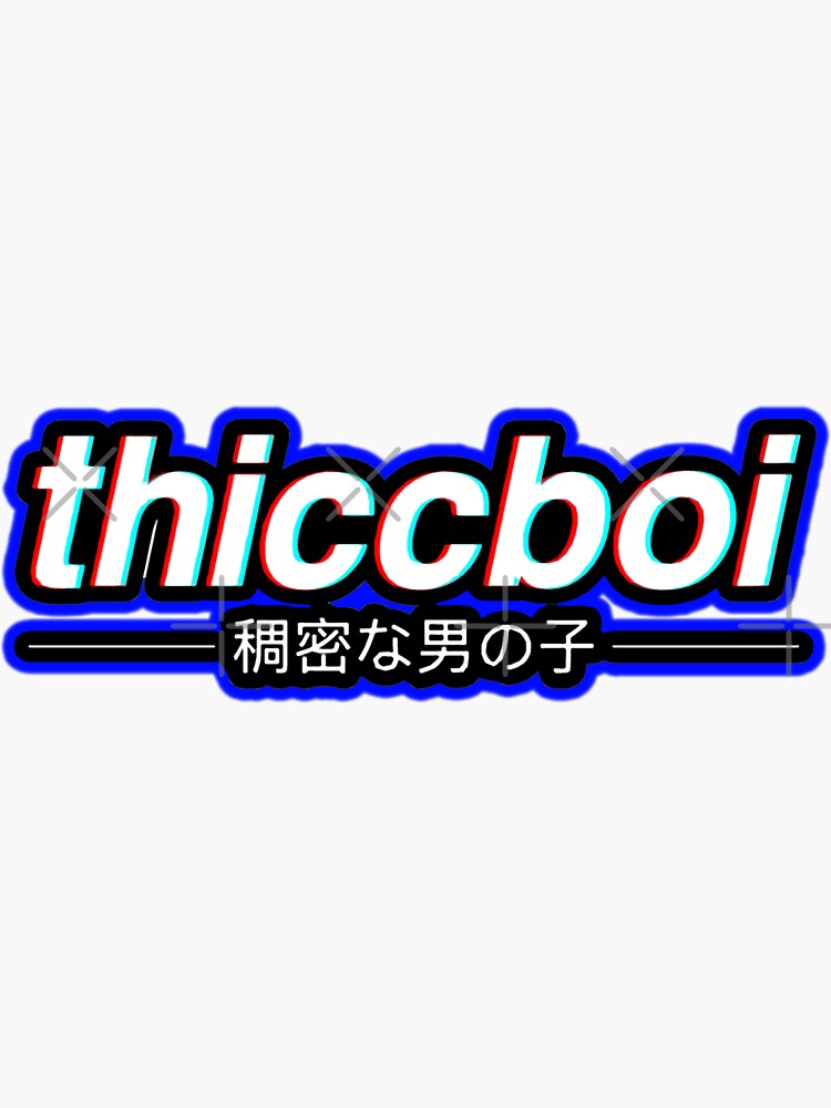 Thicc Boi Blue Sticker For Sale By Nickphillips Redbubble