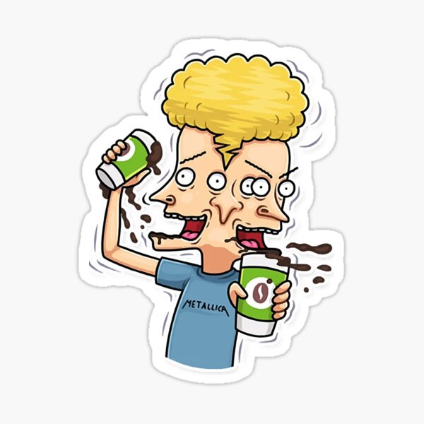 "Beavis Cornholio Gift Fan" Sticker for Sale by KjeldJessen | Redbubble