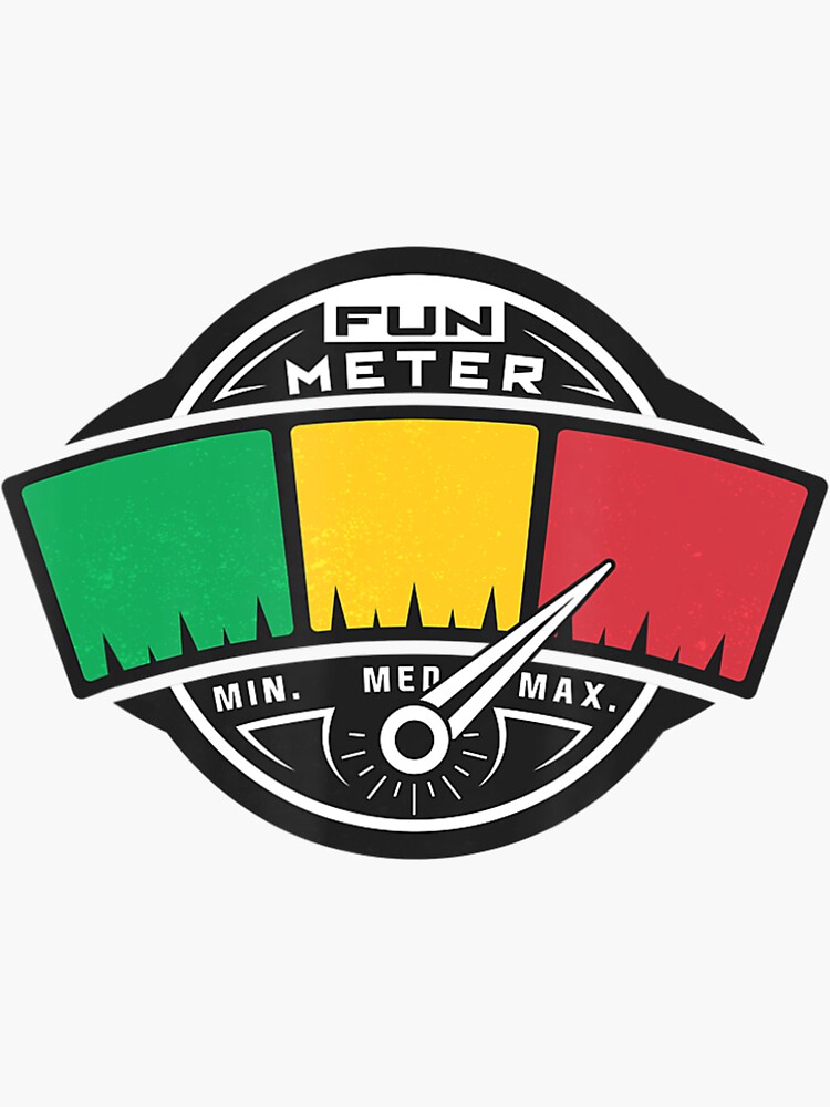 "Fun Meter Maximum Fun Boating Party Summer Vacation" Sticker for Sale ...
