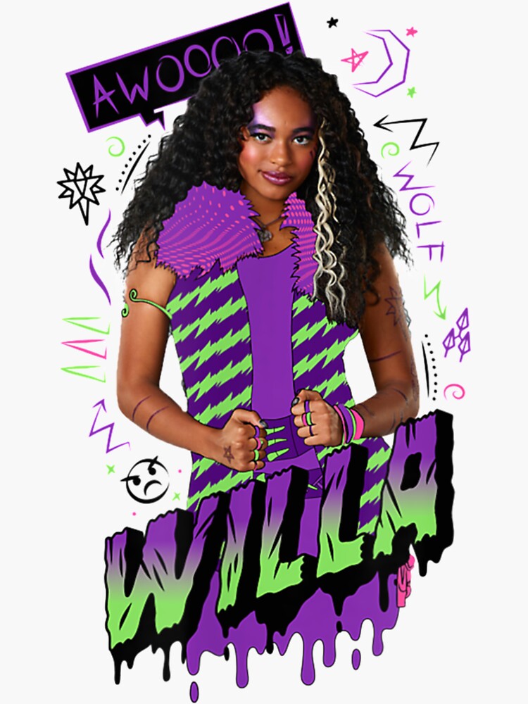 "Zombies 2 Willa Wolf " Sticker for Sale by ReimerStaude | Redbubble
