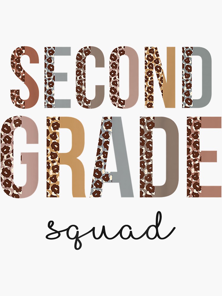 "Second Grade Squad Hello Back To School Appreciation Leopard T-Shirt ...
