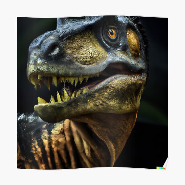 "Dinosaur Portrait No.1" Poster for Sale by TooplesArt | Redbubble