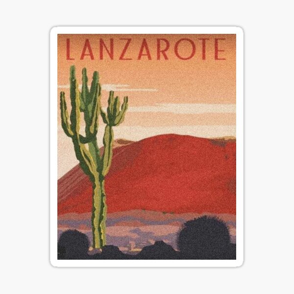 "lanzarote Vintage " Sticker for Sale by Tangoflow | Redbubble