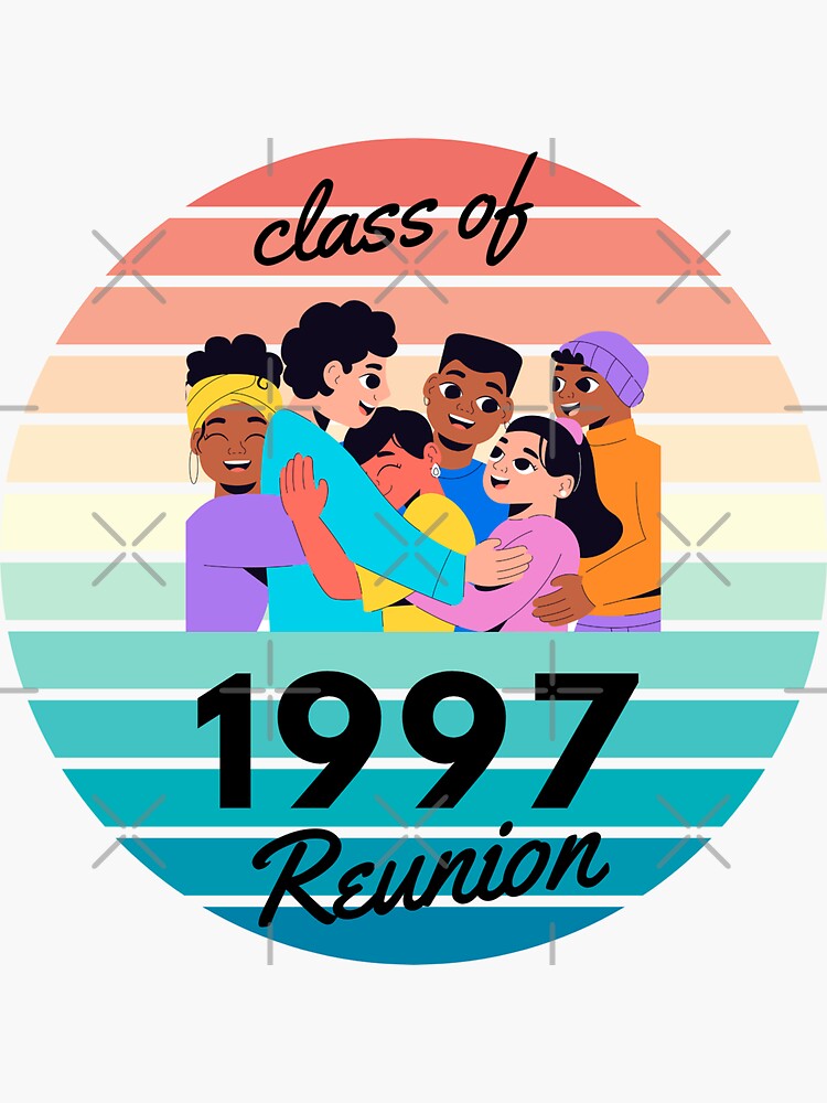 " 1997 Class reunion " Sticker for Sale by UORkoila | Redbubble