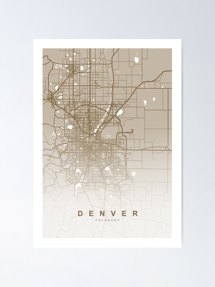 "Denver Map Art" Poster for Sale by artymaps | Redbubble