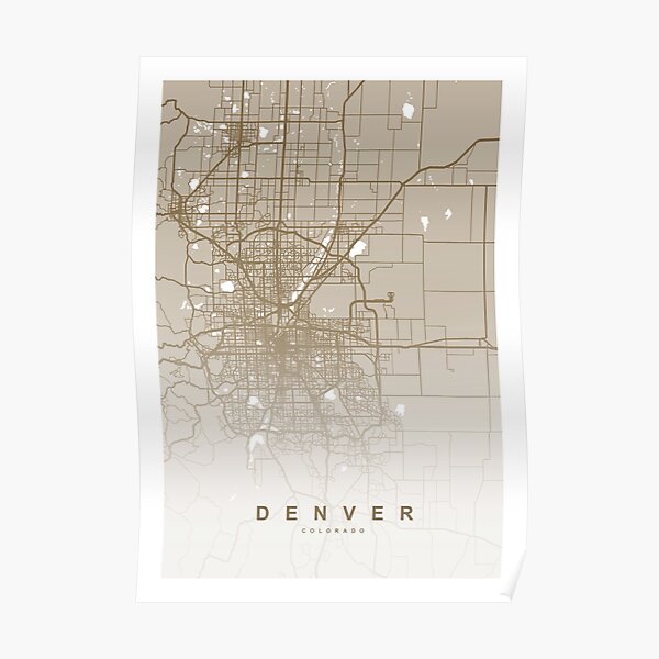 "Denver Map Art" Poster for Sale by artymaps | Redbubble