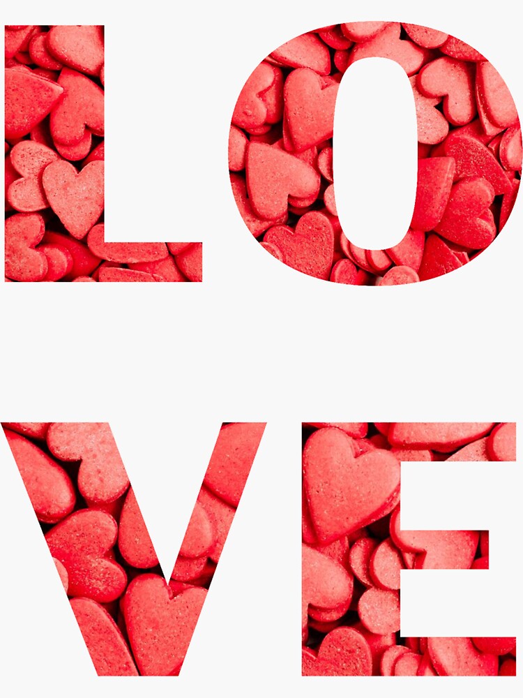 "LOVE" Sticker for Sale by KatisDesign | Redbubble