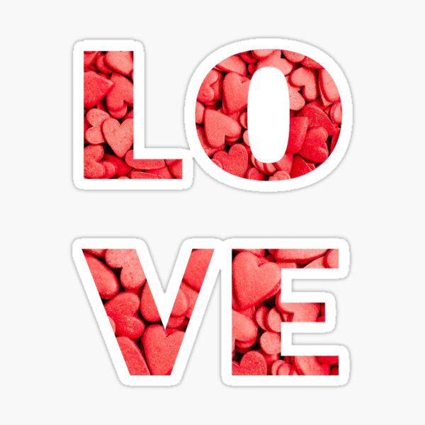 "LOVE" Sticker for Sale by KatisDesign | Redbubble