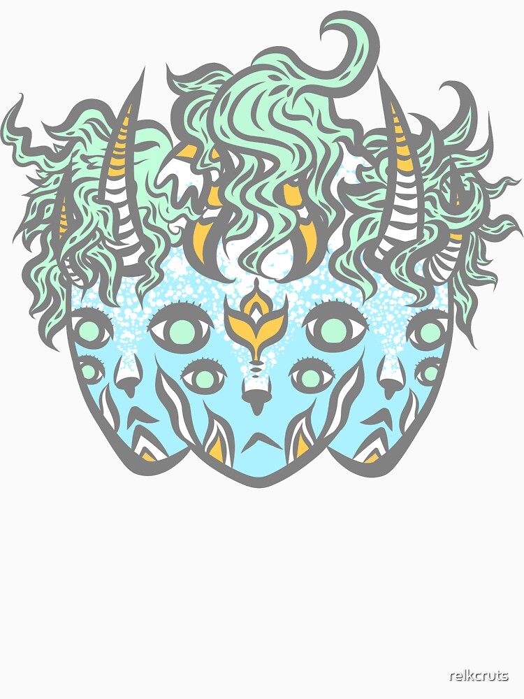 "Three Faced Demon" T-shirt for Sale by relkcruts | Redbubble | three ...