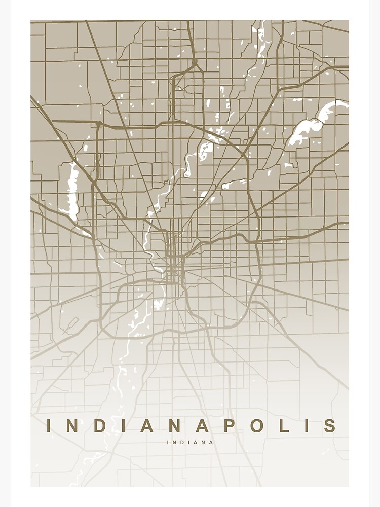 "Indianapolis Map Art" Poster for Sale by artymaps | Redbubble