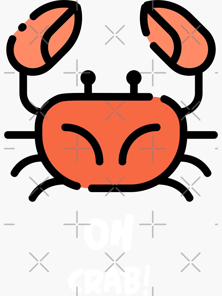 "Oh Crab !" Sticker for Sale by mdlayek | Redbubble