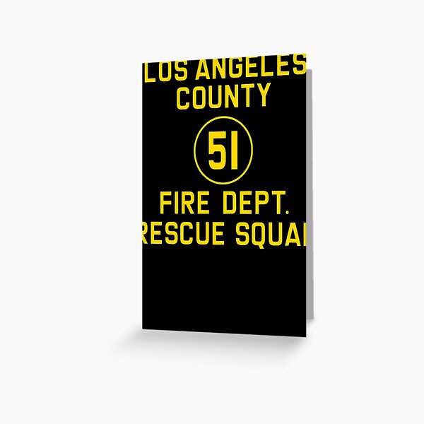 "Emergency Squad 51 Side of Truck Reproduction Logo" Greeting Card for Sale by AdamKong | Redbubble