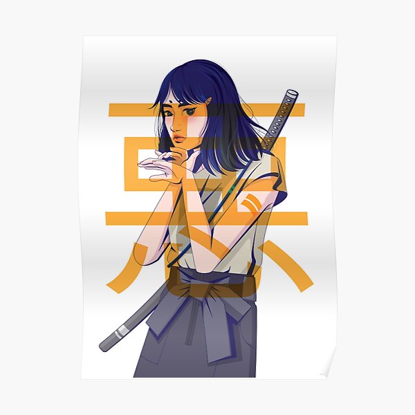 "Samurai Girl" Poster for Sale by sugoii-store | Redbubble