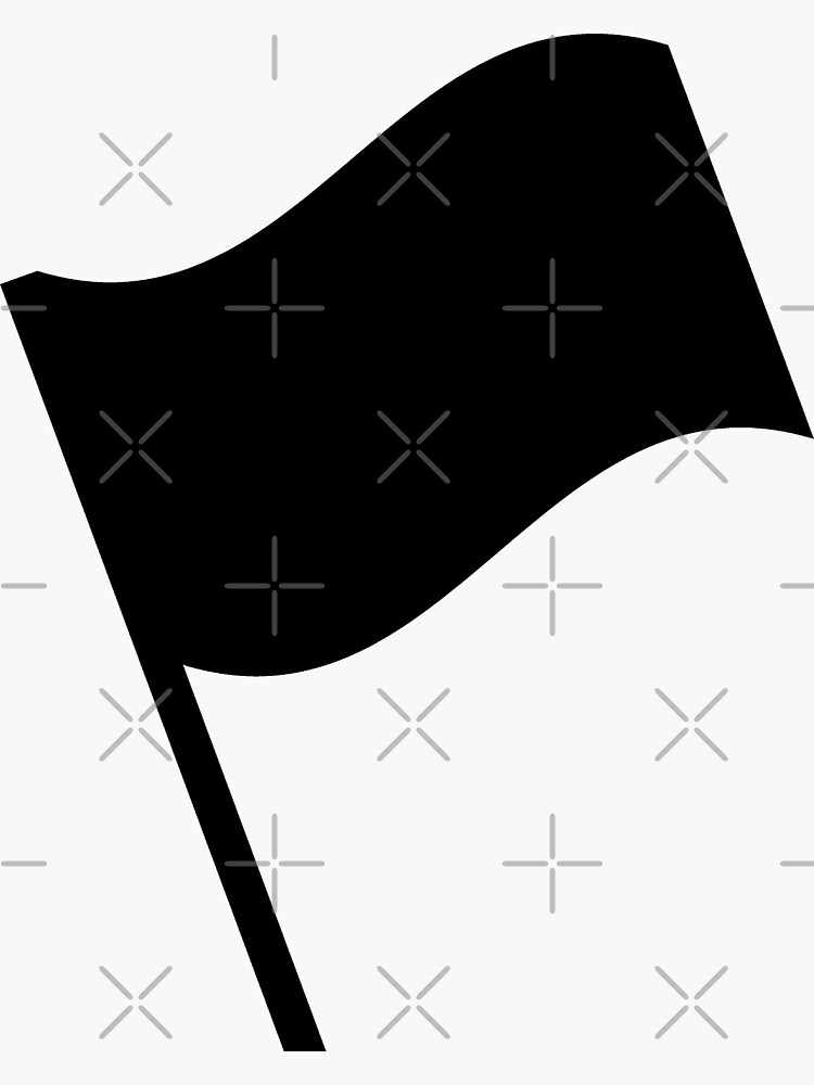 "Black Flag Emoji " Sticker for Sale by vadim888 | Redbubble