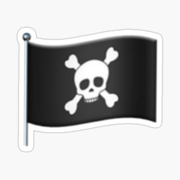 "Black Pirate Flag Apple Emoji " Sticker for Sale by vadim888 | Redbubble