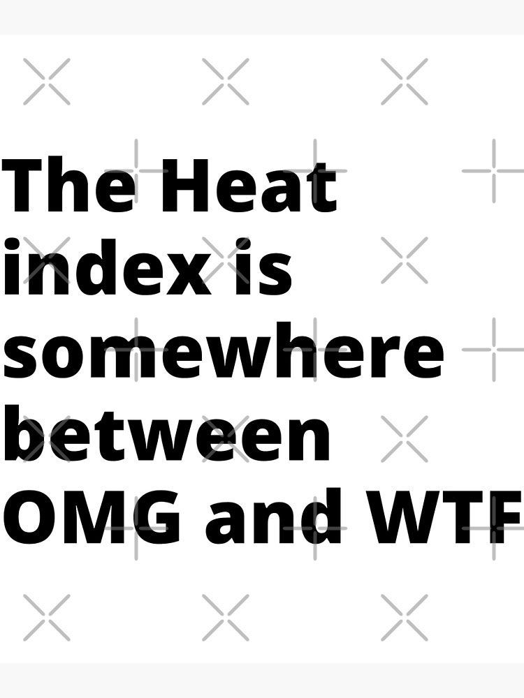 "The Heat index is somewhere between OMG and WTF" Poster for Sale by ...