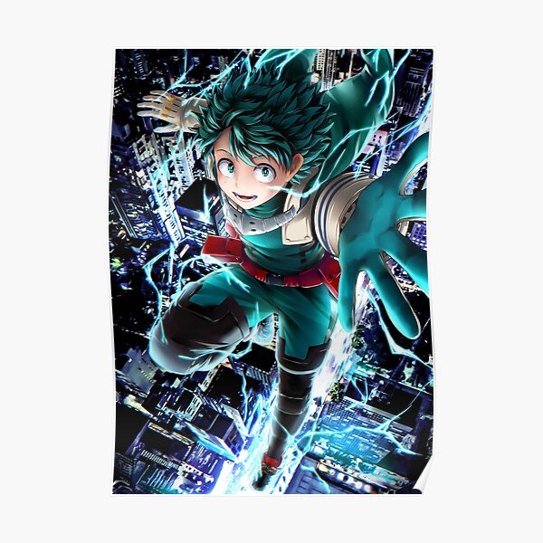 Izuku Midoriya My Hero Academia Epic Artwork For Fan Poster For Sale By Freddiecatt Redbubble