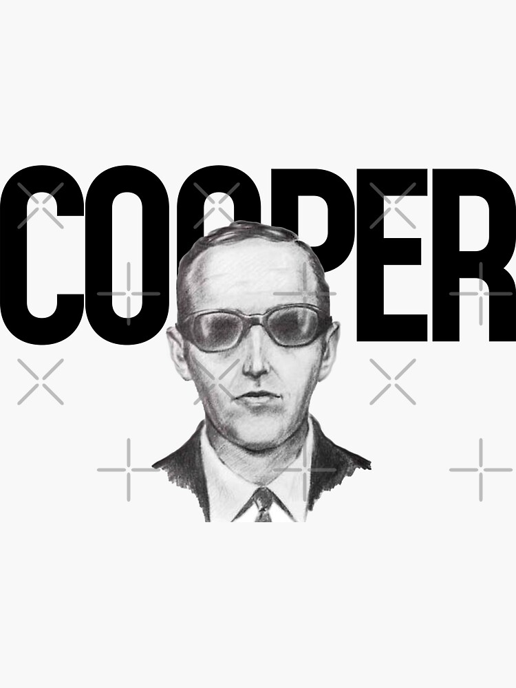 "D. B. Cooper" Sticker for Sale by E55ENTIALS | Redbubble