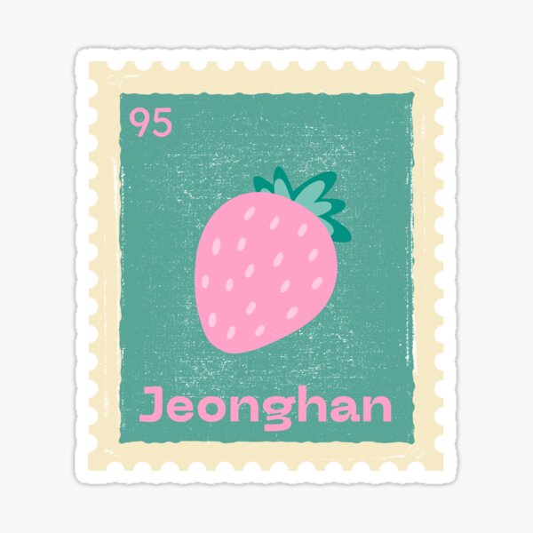 "Jeonghan Seventeen Stamp" Sticker for Sale by Strawberryne | Redbubble