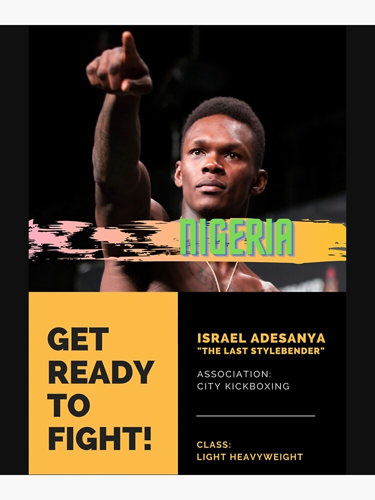 "Israel Adesanya (The Last Stylebender) UFC CITY KICKBOXING LIGHT ...