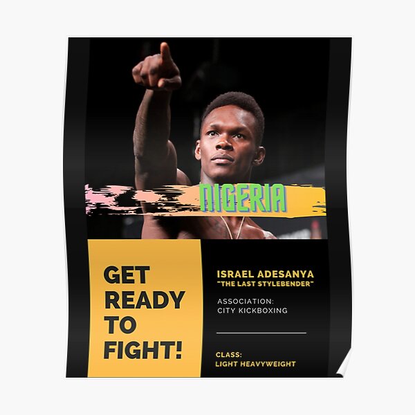 "Israel Adesanya (The Last Stylebender) UFC CITY KICKBOXING LIGHT ...