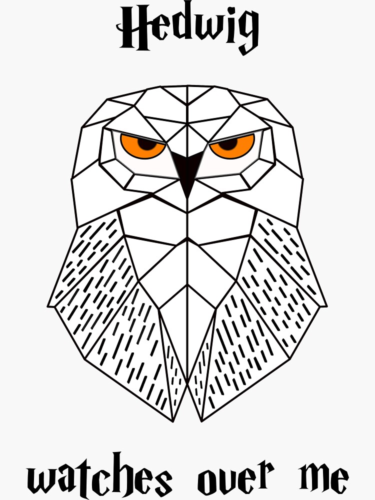 "Hedwig watches over me" Sticker for Sale by Gormont | Redbubble