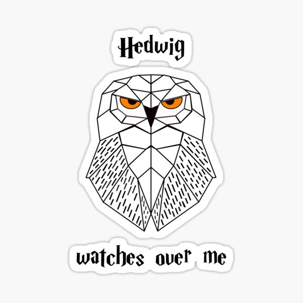 "Hedwig watches over me" Sticker for Sale by Gormont | Redbubble