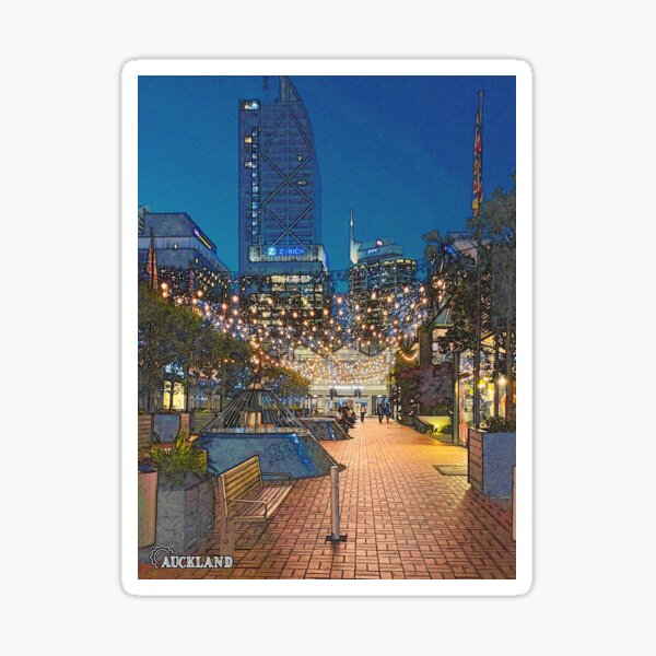 "Auckland New Zealand City" Sticker for Sale by PostersStickers | Redbubble