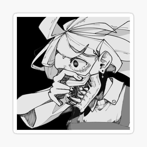 Slit Mouth Lady Sticker For Sale By Hypopengu Redbubble